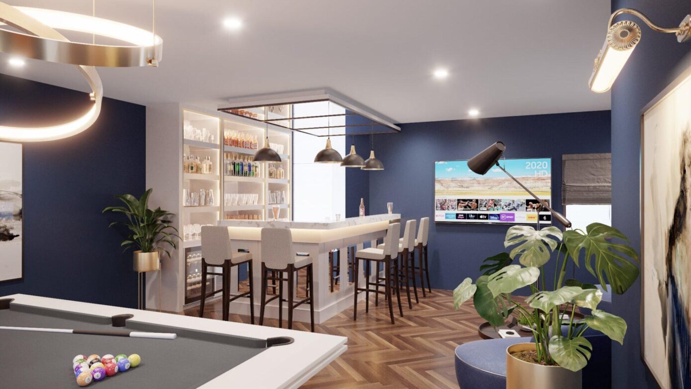 Bespoke bar design and games room (Man cave) - House Designer